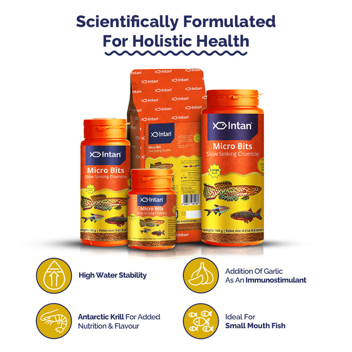Growel Intan Micro Bits | Highly Nutritious Ornamental Fish Food ...